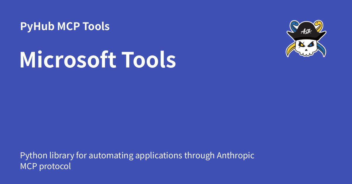 Microsoft Tools - PyHub MCP Tools